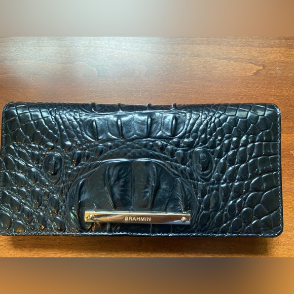 Brahmin | Bags | Brahmin Black Melbourne Wallet | Poshmark
